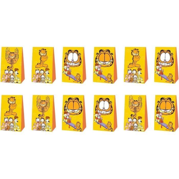 Gaffey Cat Pochette Cadeau, Garfield Sac Cadeau 12 Pcs, Sac De Bonbons ...