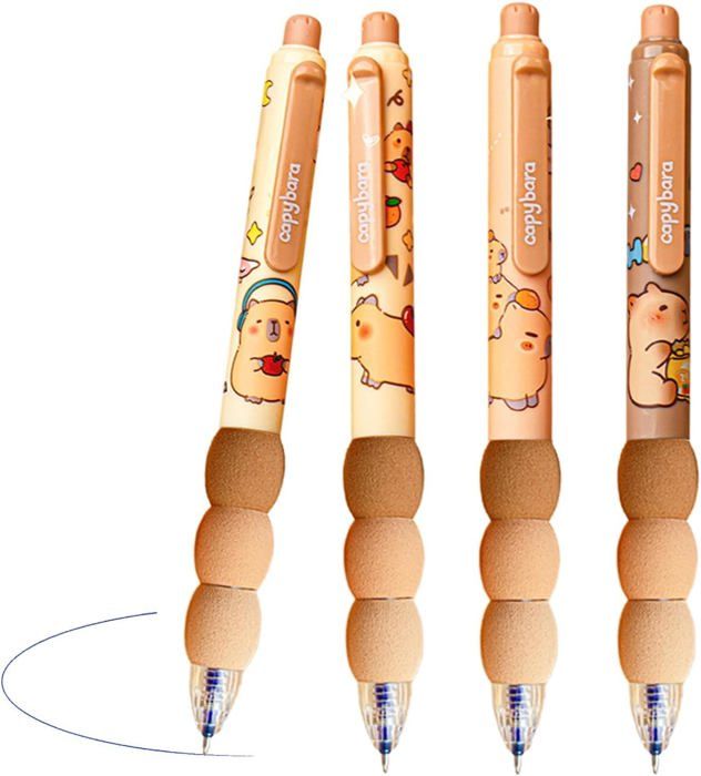 Lot De 4 Stylos Gel Capybara, Ensemble De Stylos Gel Capybara, Stylos ...