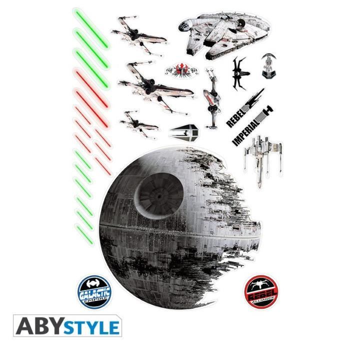 Stickers Star Wars - 100x70cm - Bataille Spaciale (blister) - ABYstyle ...