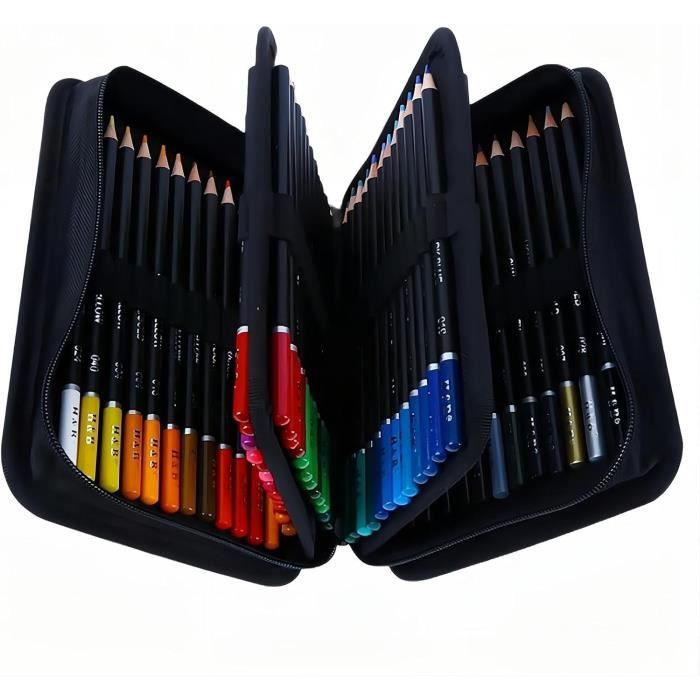 Ensemble De Crayons De Couleur 72 Couleurs, Crayons De Dessin Professionnels À Base Souple Avec ...