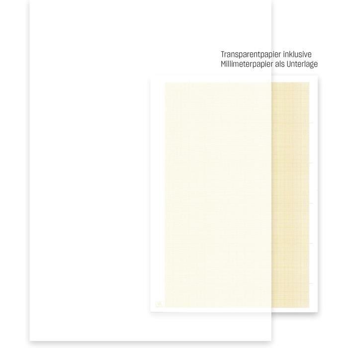 Edition Dürer Bloc De 25 Feuilles De Papier Calque 80 G-M² Transparent ...