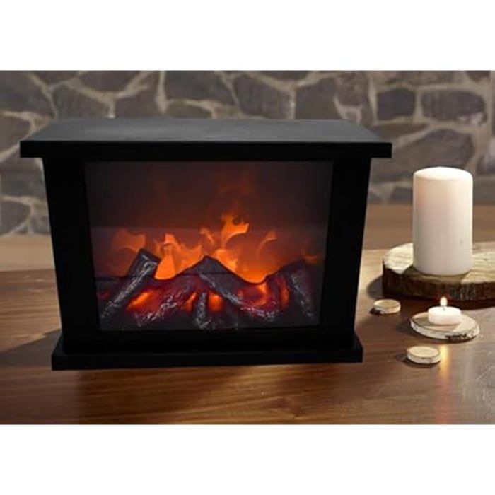 Cheminée décorative - TECHNO LINE - T9800 - LED - 29 cm - Effet flamme ...