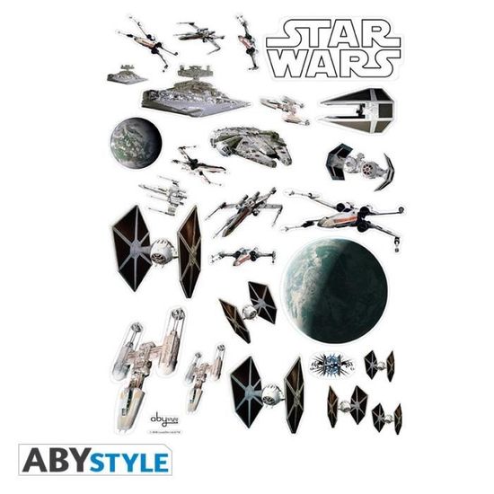 Stickers Star Wars - 100x70cm - Bataille Spaciale (blister) - ABYstyle ...