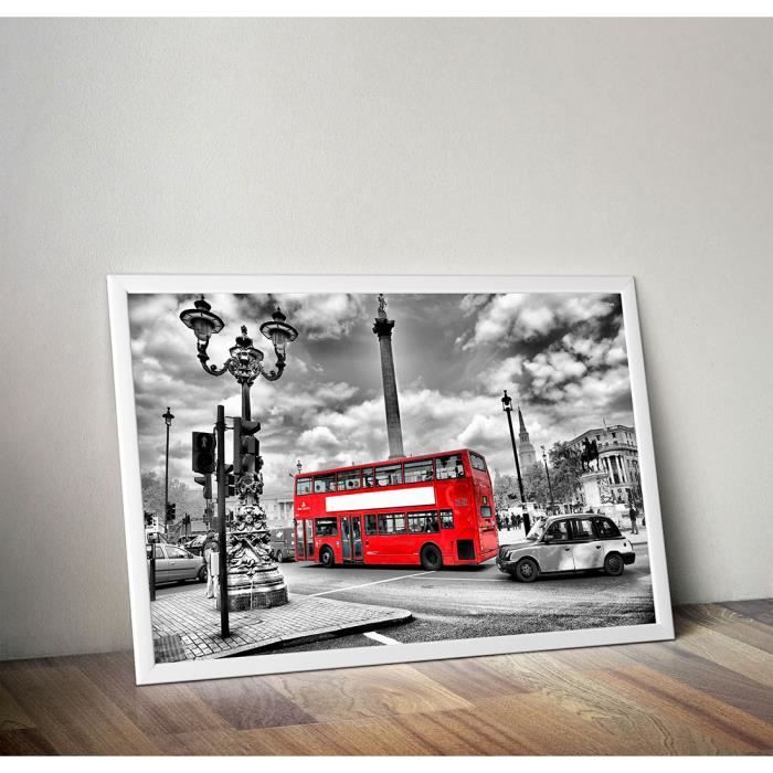 Poster Londres Bus Autocar Rouge Rue London A4 ( 21x29,7cm) - Cdiscount ...
