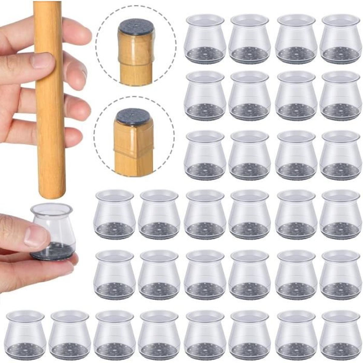 32 Protection Pied de Chaise Silicone, Petit Patin de Chaise ...