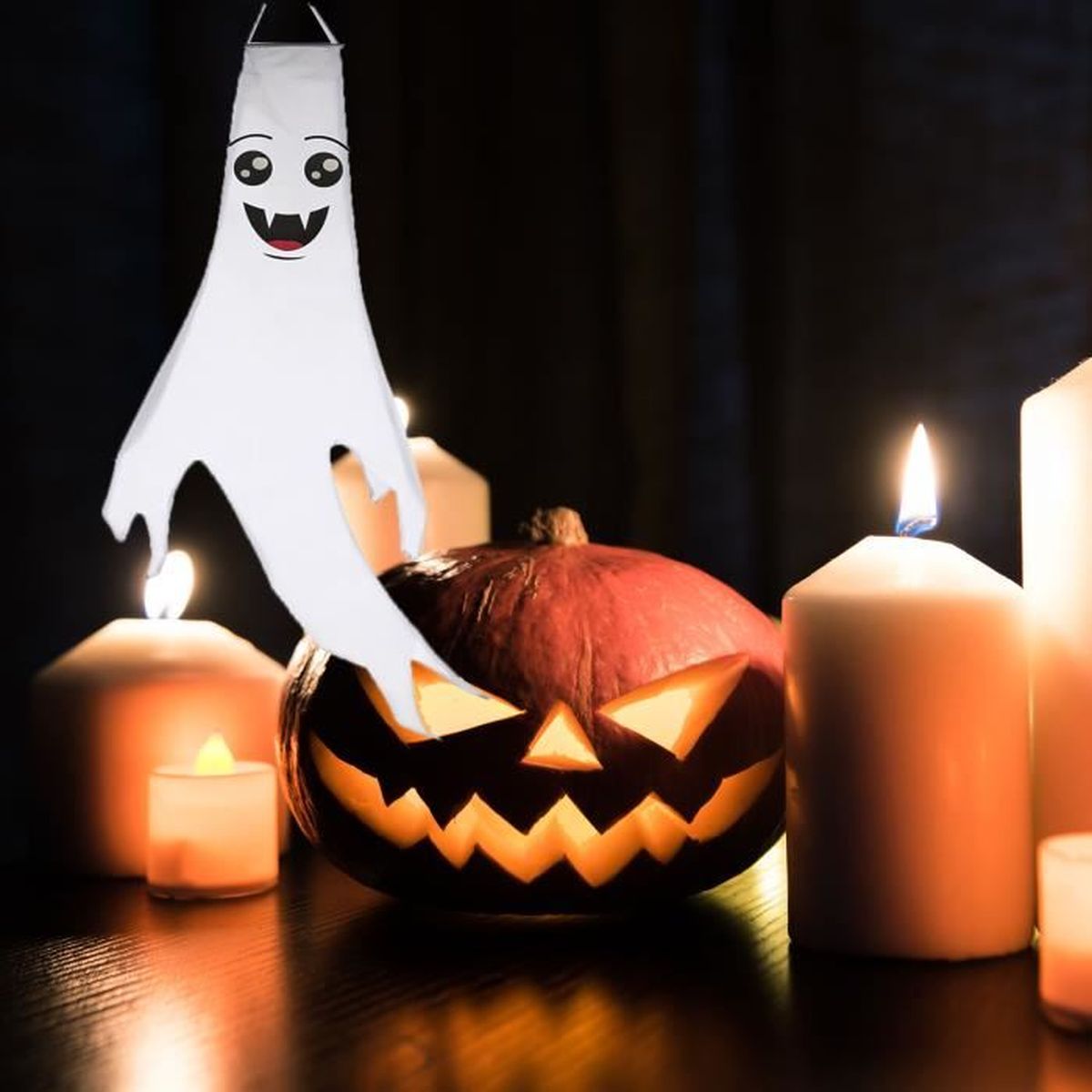 Halloween Fantôme Décoration de fête en nylon blanc fantôme Intéressant ...