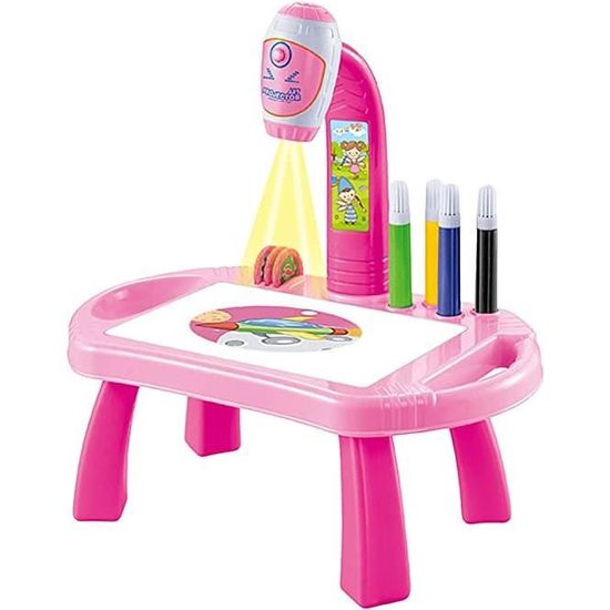 Table de Projecteur de Dessin pour Enfants - AMOUNE - Rose - Jouet ...