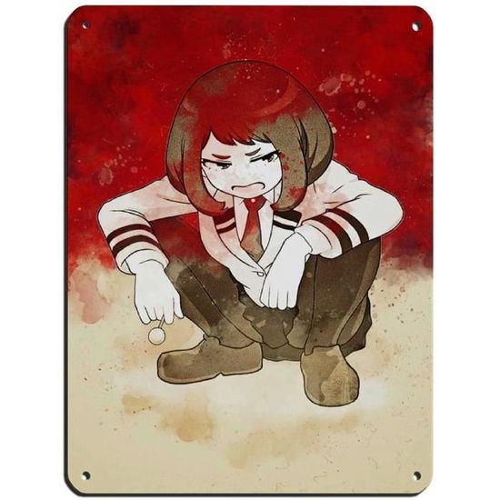 My Hero Academia Anime Uraraka Ochako Poster rétro en métal chic Art ...