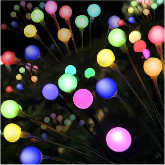 Lampe Solaire Effet Luciole, 4 Packs De 6 8 10 Led Luminaire Exterieur ...