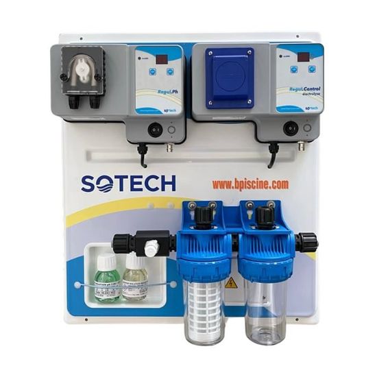 Tableau régulateur pH et Contrôleur d'électrolyse au sel automatique pour piscine - Prêt à ...