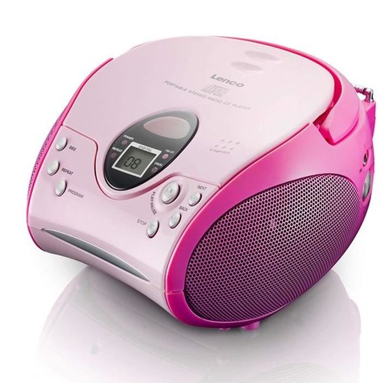 Lenco Radio Lecteur CD SCD-24 pour Enfant Chaîne Stéréo Prise Casque Aux in - Écran LCD ...