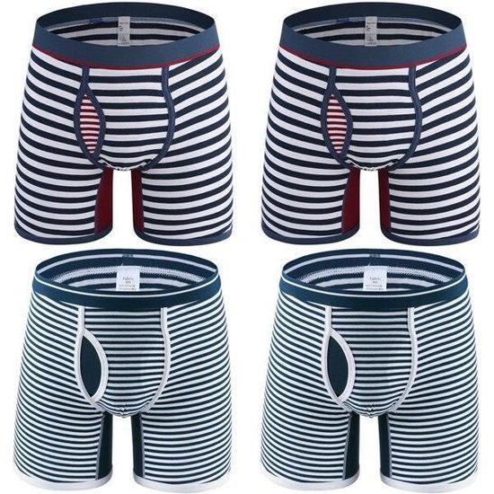 Lot de 4 Boxers longs en coton pour homme grande taille 6XL - Type 4Pcs ...