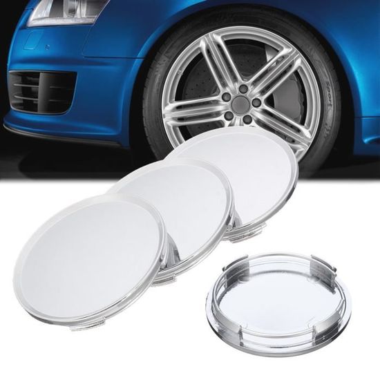 NEUFU 4Pcs Universal 63mm Voiture Couverture Capot Moyeu Hub Roue ...