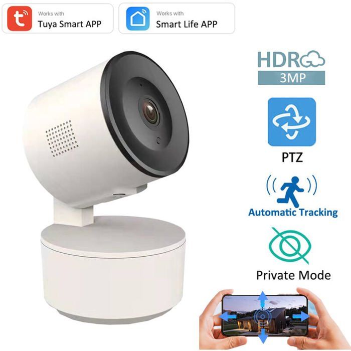 Camra IP de scurit Tuya Smart WiFi 3MPdtection de mouvementinterphone ...