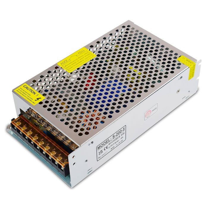 Alimentation 5V 40A 200W Adaptateur Transformateur AC 110V/220V à DC 5V ...
