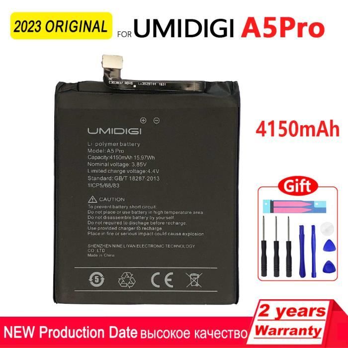 A5 PRO-2023 nouvelle batterie'origine pour UMI Umidigi X G F2 A9 A7 A5 ...