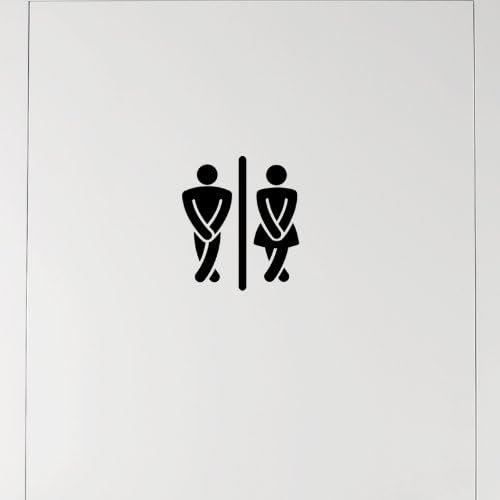 Ambiance-Live Sticker Mural Homme-Femme - 15 x 15 cm, Argent.[G3790 ...