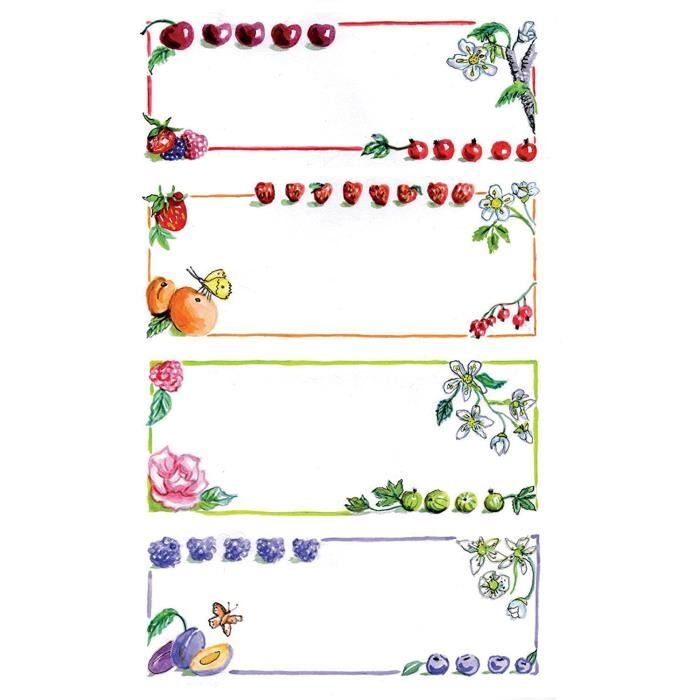 AJW-Avery Zweckform 59652 Confitures Étiquettes fruits Cadre ...