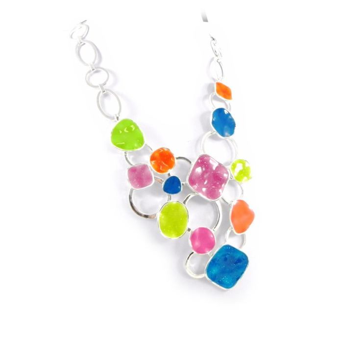 Collier Créateur "Coloriage" multicolore - Achat / Vente sautoir et ...