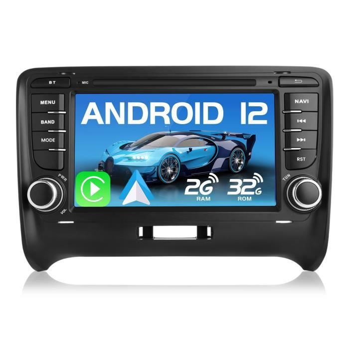 AWESAFE Autoradio Android 13 2Go+32Go pour Audi TT MK2 8J (2006-2012) avec 7'' Carplay Android ...