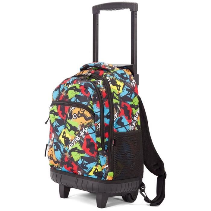 Sac à dos à roulettes BENZI "Graffitis" - noir - BZ-5249B-COL1 ...