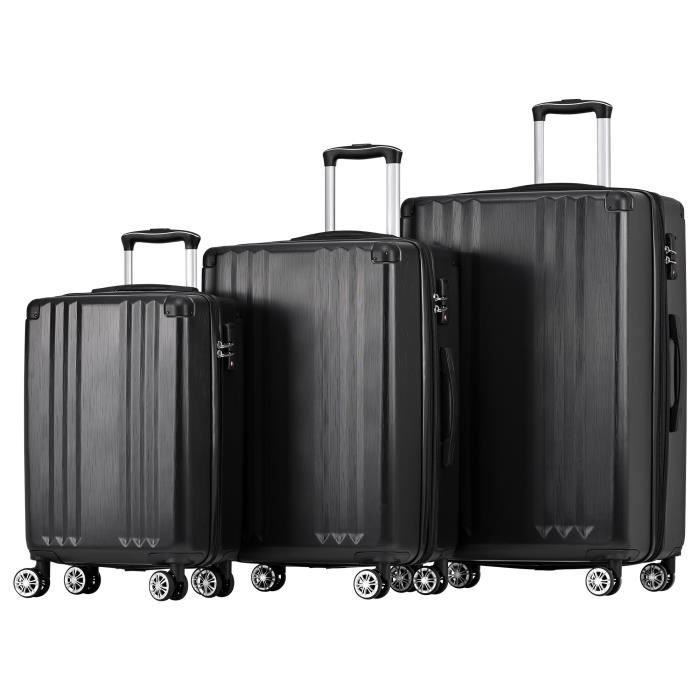 Set de Valise - Valise rigide en ABS - 4 Roulettes Multidirectionnelles ...