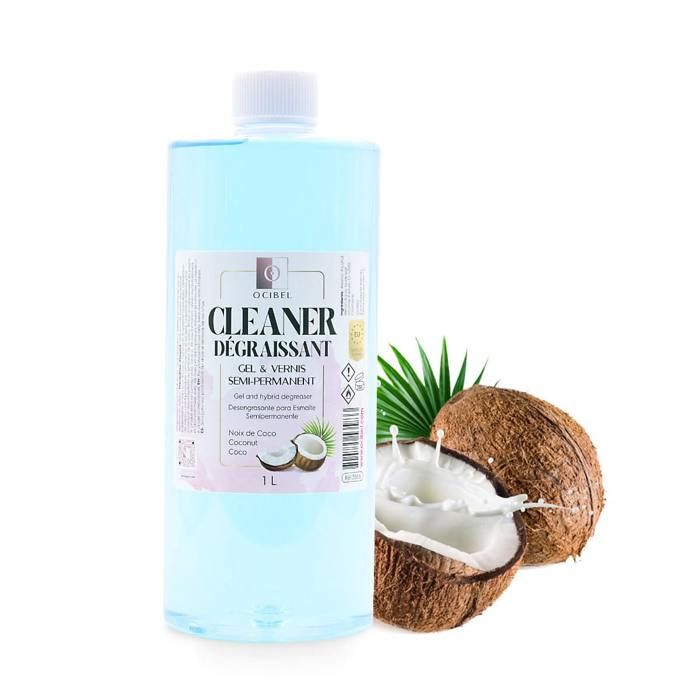 OCIBEL - Cleaner Dégraissant pour Gel et Vernis Semi-Permanent Parfum Noix de Coco - 1000 ml (1L ...