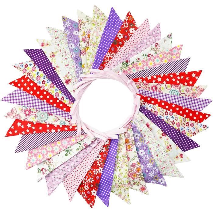 10M Fanions Guirlande De Fanions Fanion De Couleur Drapeaux De Triangle ...