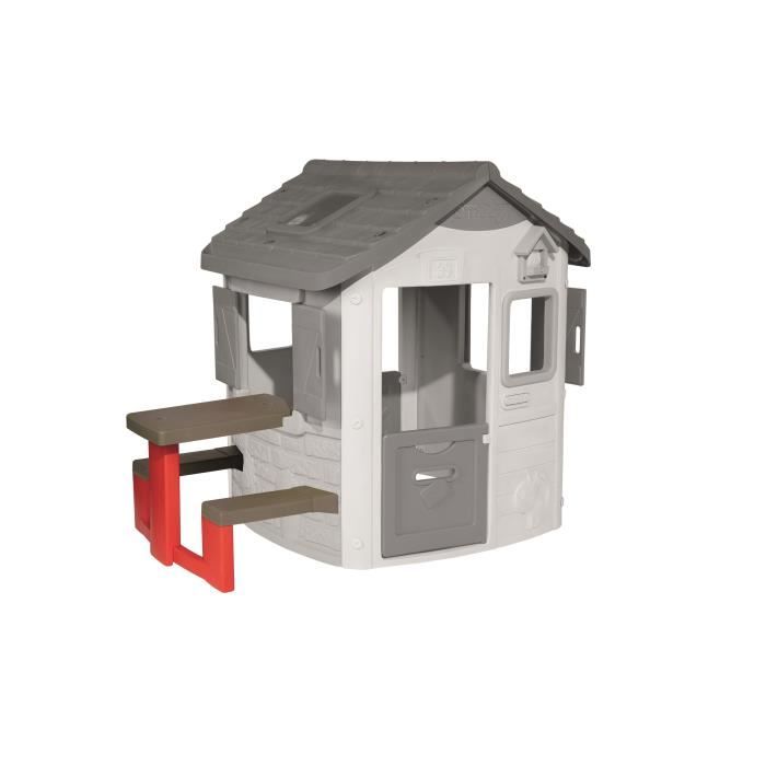 SMOBY Table pique-nique adaptée aux maisons Smoby compatibles - 2 bancs ...