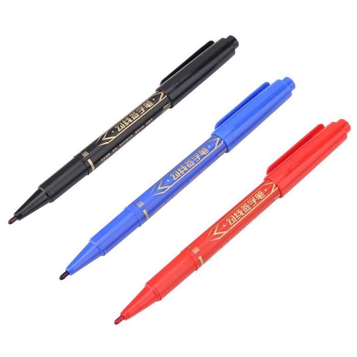 Stylo à trait extra fin 3 pièces petit stylo de marquage à double tête ...