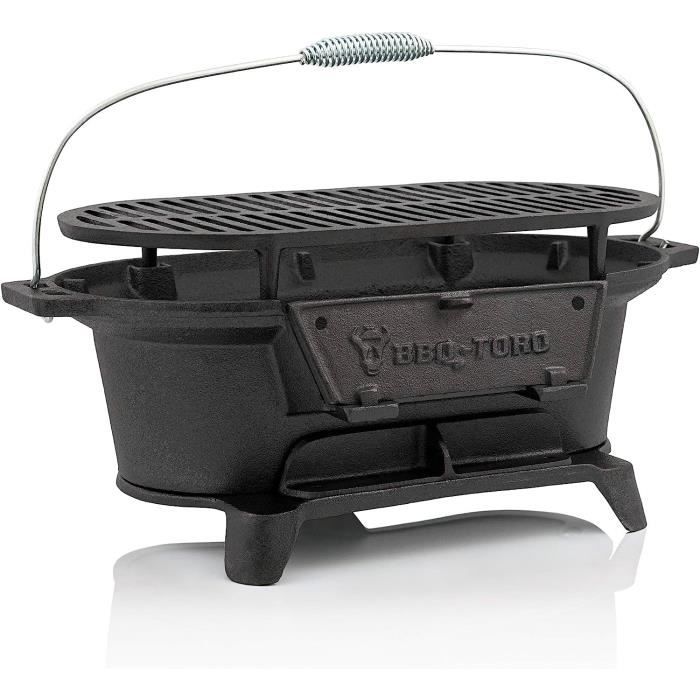 Barbecue en Fonte avec Grille de Cuisson 50 x 25 x 23 cm Grill de ...