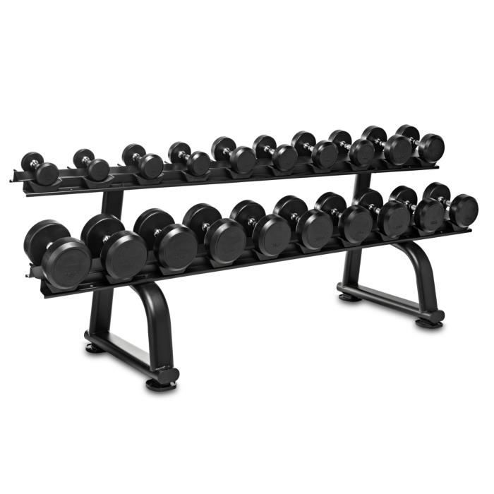 Haltères Titanium Strength - Set 2,5 - 25kg + Rack - Noir - Cdiscount Sport