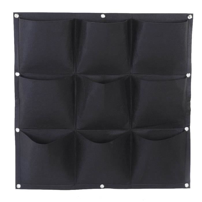 TMISHION Sac de culture pour plantes 9 poches suspendues verticales ... TMISHION Sac de culture pour plantes 9 poches suspendues verticales ...