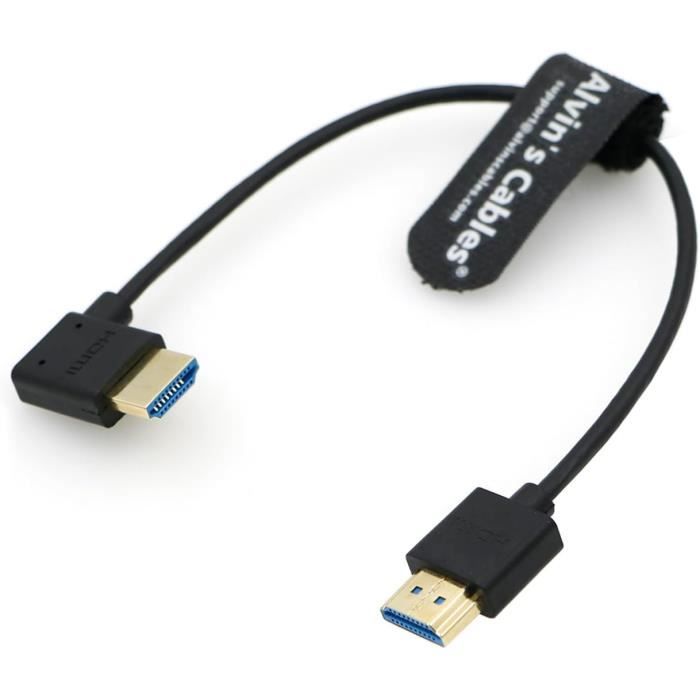 Câble HDMI Ultra HD 8K Hdmi 2.1 à angle droit HDMI haute vitesse pour ...