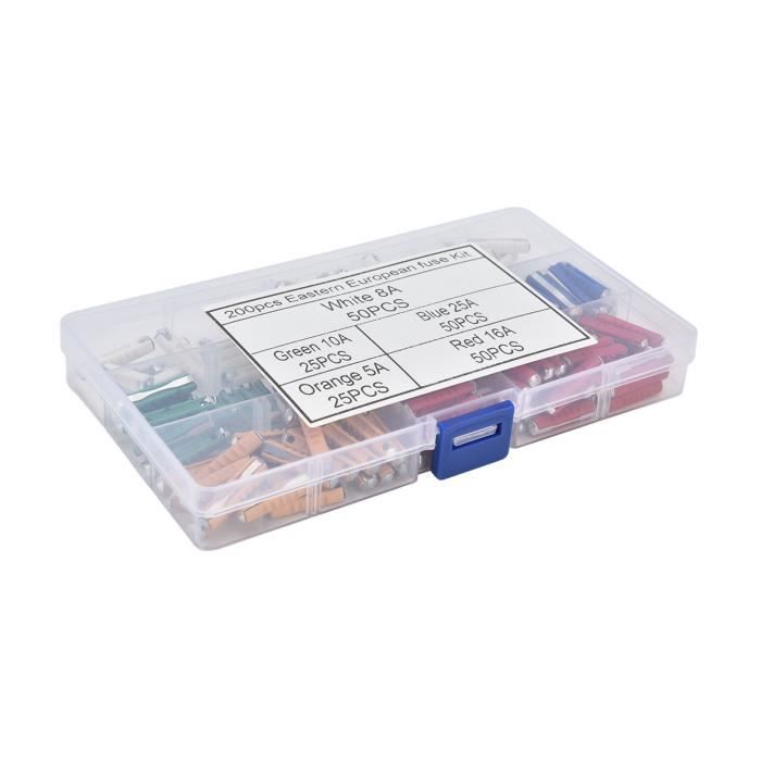 YOSOO Boîte à fusibles 200 pièces Auto Fusibles 5A-25A Sûr Fiable ...