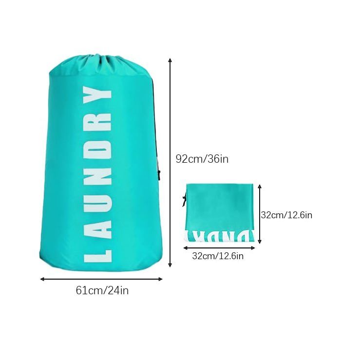 Sac a Linge Pliable-2, Bleu Gris, 60x90cm 90L, Nylon Léger Portable ...