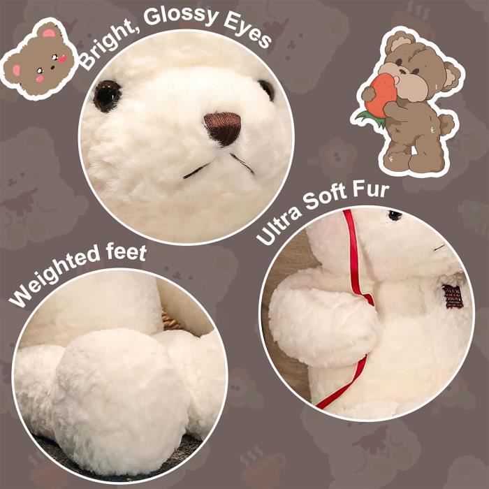 Nounours Blanc Ours En Peluche Bébé Couple Teddy Bear Ours Peluche Cute ...
