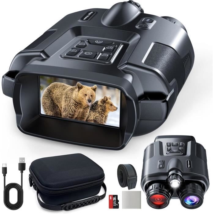 Letcmoi Jumelle Vision Nocturne Infrarouge - Vision Jusqu'à 600M 8X ...