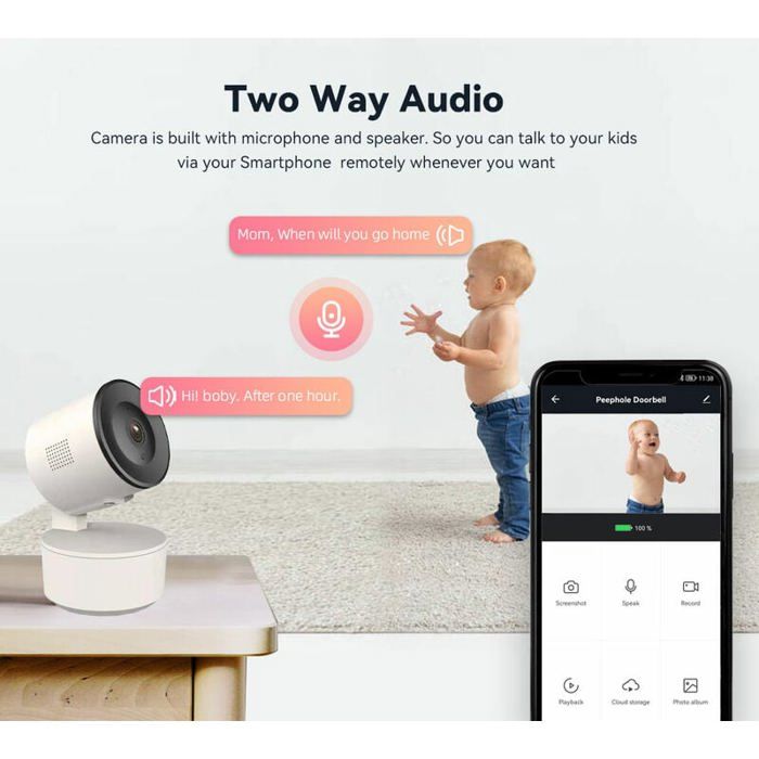 Camra IP de scurit Tuya Smart WiFi 3MPdtection de mouvementinterphone ...