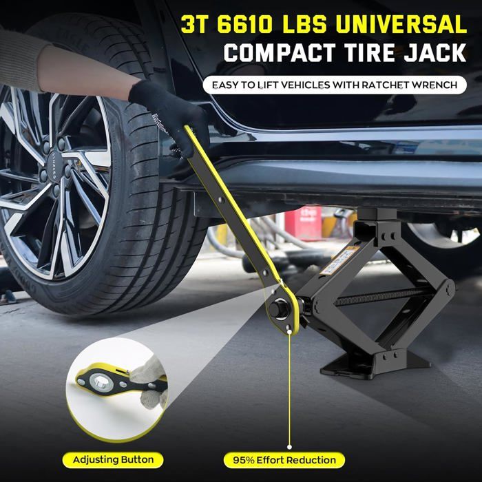 IMAYCC Cric Voiture 3T/3000kg,Universel Crique Voiture Portable Cric de ...