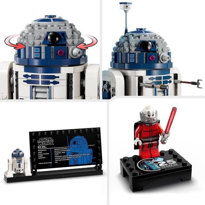LEGO Star Wars 75379 R2-D2, Jouet Droïde à Construire, Cadeau pour Enfants, Jeu de Combat ...