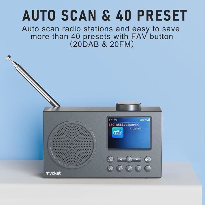 Portable DAB/DAB + Radio, FM Digital Radios avec 2025 Dernière ...