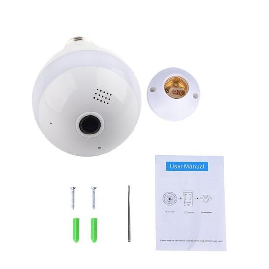 Caméra De Surveillance Caméra Espion Cachée Panoramique Ip De Wifi ...