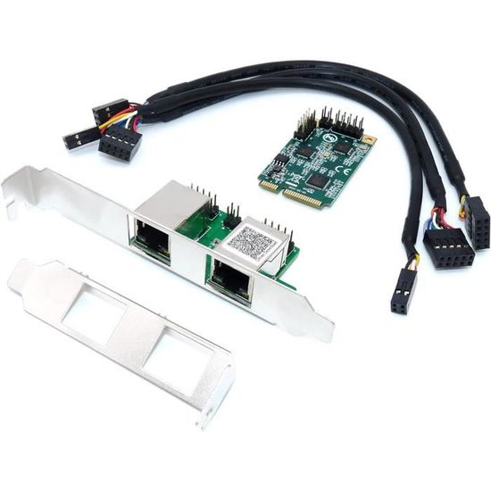 Carte Réseau Mini Pcie 2 Ports Rj45-2,5 Gbits-S - Mini Pci Express ...