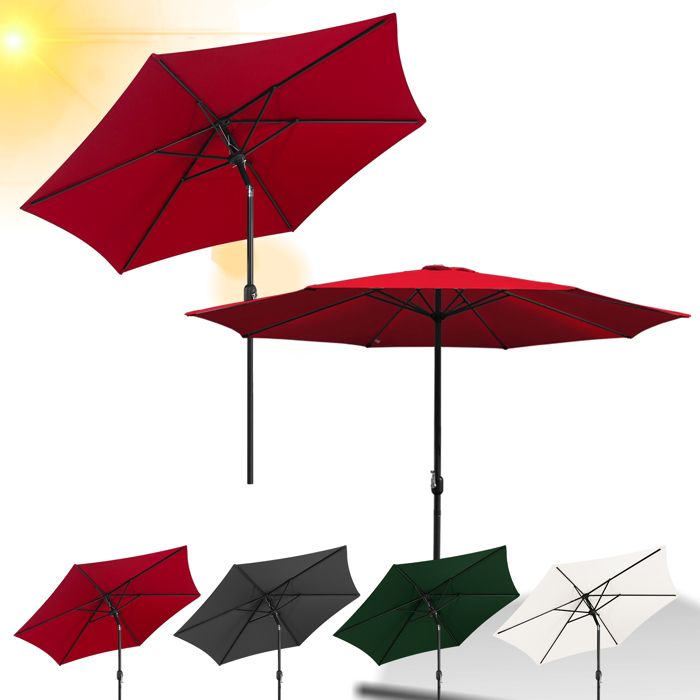 Lospitch Parasol deporte 3.5M Rouge fonce PARASOL - Cdiscount Jardin