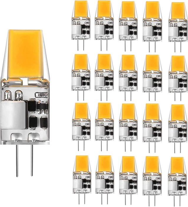 Ampoule LED G4 12V 5W G4 LED COB quivalent 30W 50w G4 Ampoule Halogne Blanc Chaud 3000K 300 ...