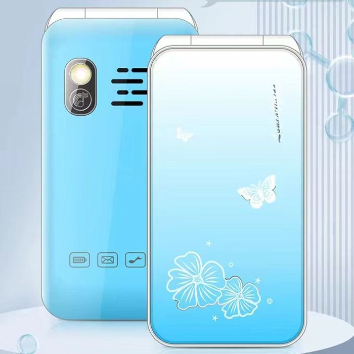 SMARTPHONE Grand écran Lady Flip Key Senior téléphone portable double ...