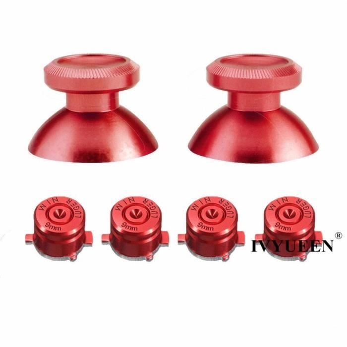 Rouge manettes métalliques en Aluminium pour manette de jeu PlayStation ...