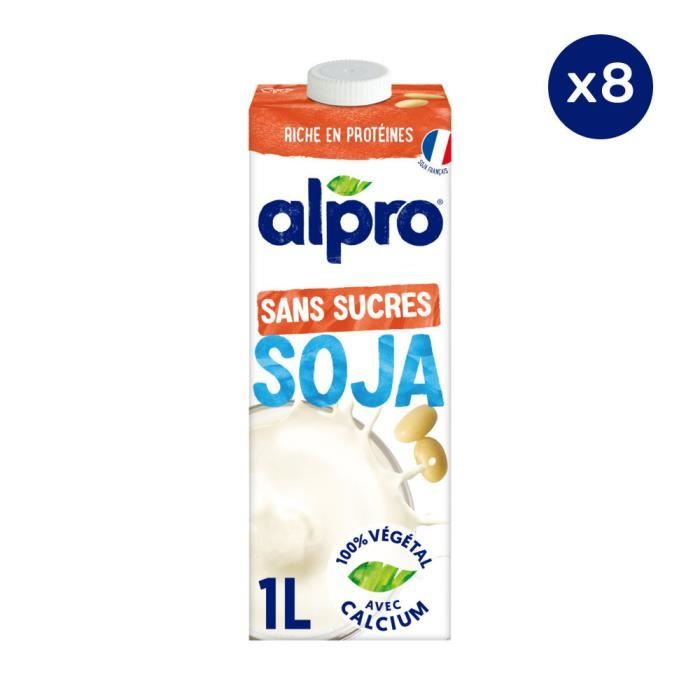 8 x 1L - Alpro - Boisson Végétale - Soja sans sucres - Cdiscount Au quotidien