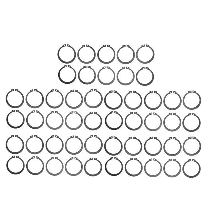 50Pcs Circlip Snap Retaining Rings C Clips Kit Thickness 1.8mm OD 49 ...